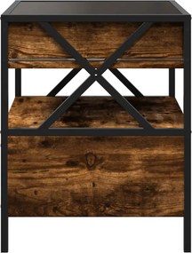 Noční stolek s Infinity LED kouřový dub 40 x 40 x 51 cm 3284103