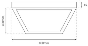 Stropní LED svítidlo Casilla, 1x LED 24w, 4000k, s