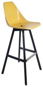 Alma Design Žlutá barová židle X Stool 76 cm