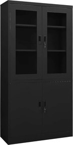 vidaXL Kancelářská skříň 90 x 40 x 180 cm ocel [335948] Barva: Černá