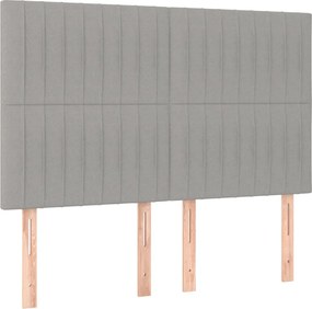 Box spring postel s matrací světle šedá 140 x 190 cm textil 3137309
