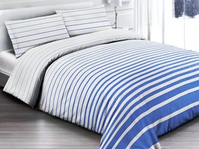 Gipetex Natural Dream Italské povlečení 100% bavlna Rigato blue - 140x200 / 70x90 cm