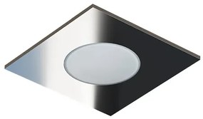 PANLUX Pevný LED podhled SPOTLIGHT IP65 SQUARE bodovka, stříbrná - teplá