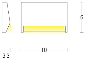 Zambelis E182 nástěnné LED svítidlo bílé, 1,5W, 3000K, 10cm