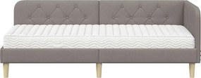Rohový rám postele Taupe 80 x 200 cm textil 3394106