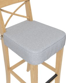 Sedák na židli IKEA Ingolf - barová barva šedá látka pletený vzor