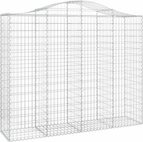 Klenutý gabionový koš 200 x 50 x 160/180 cm pozinkované železo 153398