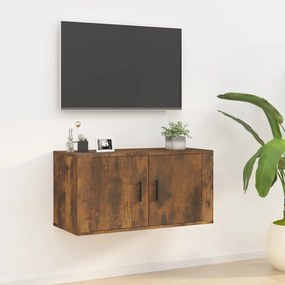 Nástěnná TV skříňka kouřový dub 80 x 34,5 x 40 cm