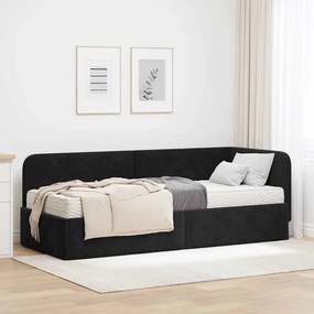 Rohový rám postele Černý 80 x 200 cm samet 3394067