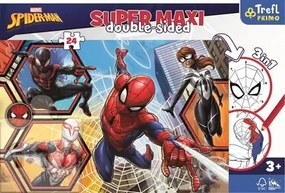 Trefl - Puzzle - Oboustranné puzzle Spiderman jde do akce SUPER MAXI /