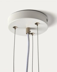 Bílé závěsné svítidlo se skleněným stínidlem ø 40 cm Ardali – Kave Home