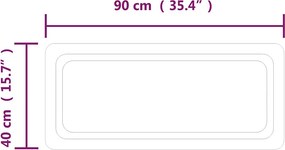 Koupelnové zrcadlo s LED osvětlením 90x40 cm 151788