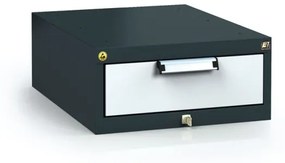 Alfa 3 Antistatický závěsný ESD box pro pracovní stoly 218 x 480 x 600 mm, 1 zásuvka