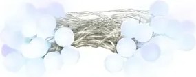 RETLUX Vánoční řetěz MAXI s kuličkami 40x LED 4m / studená bílá / IP44