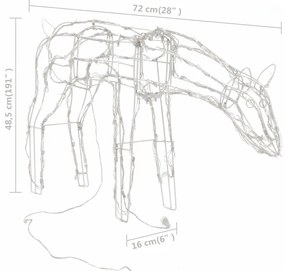 vidaXL 3dílná vánoční světelná dekorace sobi 229 LED diod