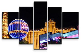 Sablio Obraz - 5-dílný Las Vegas 3 - 125x90 cm