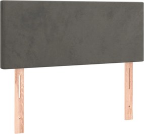 Box spring postel s matrací tmavě šedá 90x200 cm samet 3141162