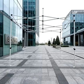 BRIMO Nůžkový párty stan SUPER 2x2 m s potiskem červený