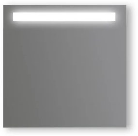 Amirro Zrcadlo na zeď chodbu do pokoje ložnice předsíně koupelny LUNA - 60 x 60 cm s LED podsvíceným pruhem 902-050