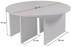 Designový konferenční stolek Zakwani 90 cm černý