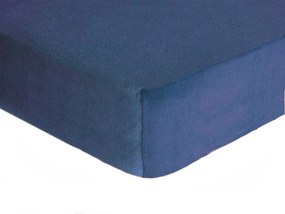 Forbyt, Prostěradlo, Froté Premium, riflově  modrá 120 x 200 cm