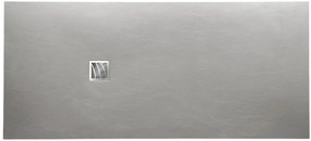 Gelco MITIA sprchová vanička z litého mramoru, obdélník 160x90cm, šedá PMS16090