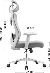 Mark Adler Manager 2.6 šedá / Kancelářské ergonomické křeslo / nosnost