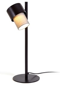 Směrovatelná stolní lampička Kan Table Barva nohy: Černá, Dekor: Bavlna písčitá