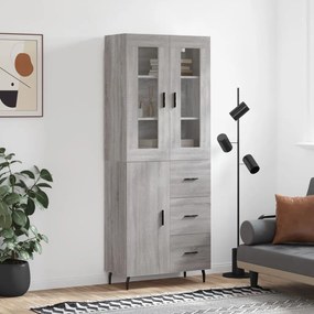 Skříň highboard šedá sonoma 69,5 x 34 x 180 cm kompozitní dřevo,  3198487