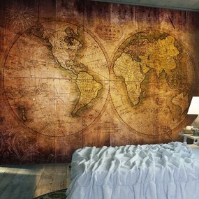 Fototapeta - World on old map