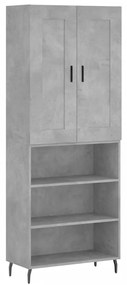 Skříň highboard betonově šedá 69,5x34x180 cm kompozitní dřevo,  3200085