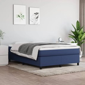 Box spring postel s matrací modrá 140x200 cm textil,  3144429
