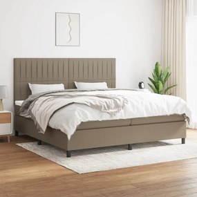 Box spring postel s matrací taupe 200x200 cm textil 3141965