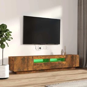 2dílný set TV skříněk s LED světly kouřový dub kompozitní dřevo 3120170