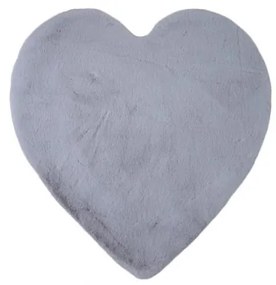 Dětský koberec Caty srdce, stříbrný