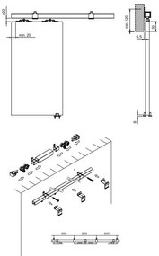 Posuvné dveře ILAS III. hnědé