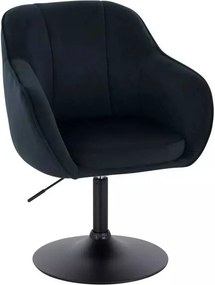 LuxuryForm DESIGN Otočná židle AVOLA VELUR na černém talíři - černá
