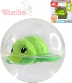 SIMBA Želvička plavající v kouli ABC / Koupací hračka / 8 cm