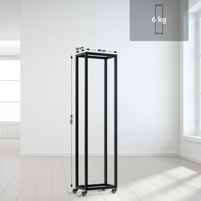 Stojan na palivové dřevo Hilta 25x40x150 cm – černá