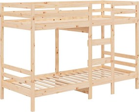 Patrová postel bez matrace 90 x 200 cm masivní borové dřevo 3139829