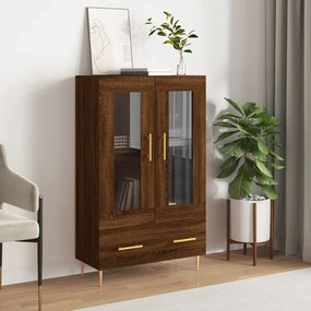 Skříň highboard hnědý dub 69,5 x 31 x 115 cm kompozitní dřevo - Default Title