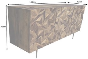 Designová komoda Lassie 145 cm Sheesham