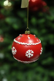 Klasik závěsná vánoční koule 8cm