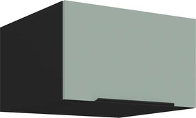 ARIA sc | horní skříňka 60 NAGU-36 1F výklopná | 60 cm | HLUBOKÁ | ANTI FINGERPRINT povrch | černá/aquamarine