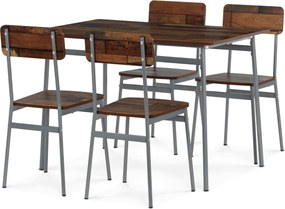 Autronic Jídelní set s 4 židlemi AUT-O2156 Odstín: Bílá