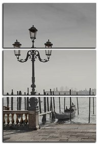 Obraz na plátně - Velký kanál a gondoly v Benátkách - obdélník 7114QB (120x80 cm)