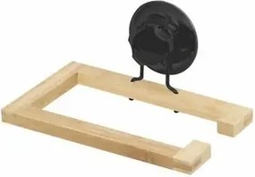 Compactor Bestlock SPA Bamboo Držák na toaletní papír bez vrtání černý