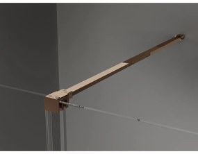 Mexen Velar, posuvné dveře do otvoru 130x200 cm, 8mm čiré sklo, růžové zlato, 871-130-000-01-60