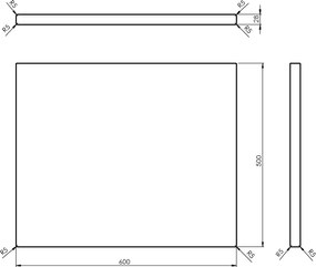 Sapho Woody deska 600 x 28 x 500 mm masiv dřevo hnědá WD060-70 Koupelny Bernold