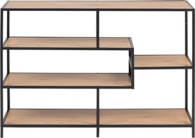 XXXLutz REGÁL, černá, barvy dubu, ocel, 114/78/35 cm Dieter Knoll - Knihovny - 001749018602